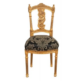 Biscottini International INTERNATIONAL ART TRADING Kekse St&uuml;hle Luigi XVI 90 x 40 x 45 cm | Stuhl im franz&ouml;sischen Stil antik Gold | Schlafzimmer Sessel | Barock St&uuml;hle