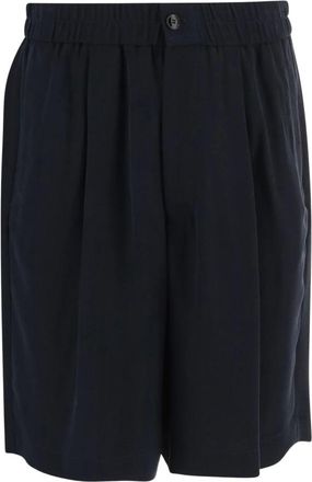 Giorgio Armani Homme, Shorts, Noir, Taille: XL ASV Cupro Basketweave Single-Pleat Bermuda Shorts