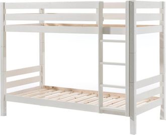 M&S Collection Lit superpos&eacute; 90x200 pin massif blanc Pino H 160cm