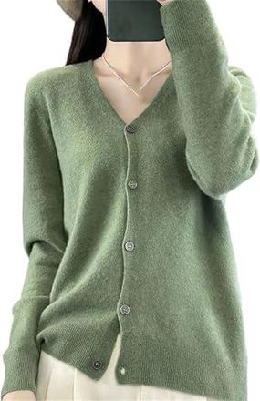 Generic Pull en laine m&eacute;rinos pour femme 100 % tricot col en V Version cor&eacute;enne polyvalente Hiver Cachemire, Wq015 Songshilv, Taille XL