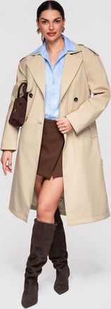 Ombre Trenchcoat Knie&shy;langer &Uuml;bergangsmantel im klassischen Trenchcoat-Stil klassischer Trenchcoat-Schnitt