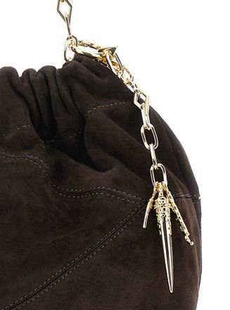 BA&SH Womens Shoulder Bag Brown Suede