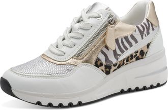 Marco Tozzi Marco Tozzi Damen Sneaker weiches Feel Me Wechselfu&szlig;bett weiches Innenfutter Modern, grau (Quartz Comb), 40 EU