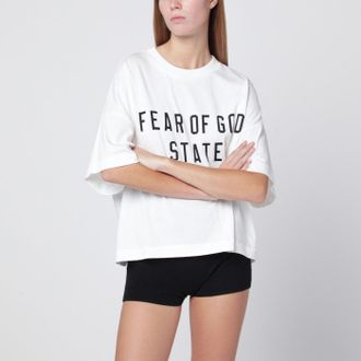 Fear of God Wei&szlig;es Rundhals-T-Shirt mit Logo