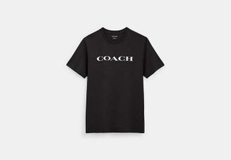 Coach Coach T-Shirt aus Bio-Baumwolle in Schwarz, Gr&ouml;&szlig;e X-Klein