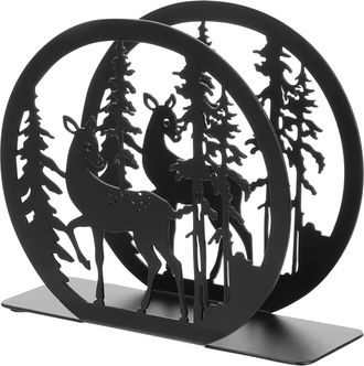 Cabilock Vertikaler Serviettenhalter Aus Metall Schwarzer Eisen Küchenpapierständer Dekorativer Tisch Serviettenständer Für Restaurant Party Und Haushalt (12x4