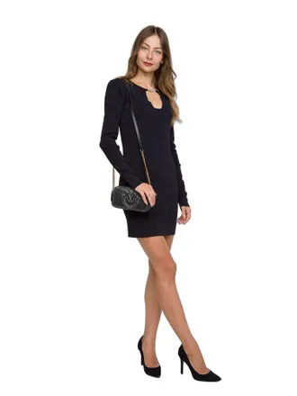 Pinko Womens Crossbody Bag Black Sheep Leather Crossbody-bags