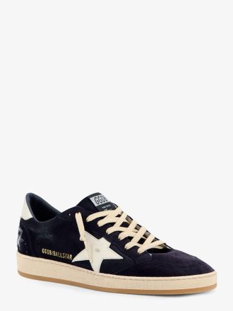 Golden Goose Mens Sneakers Ballstar Suede Black Leather Trainers