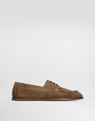 Dolce & Gabbana Derby-schuhe Aus Spaltleder - Mann Schn&uuml;rschuhe Braun 44