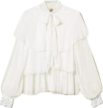 Twinset Femme, Blouses et Chemises, Blanc, Taille: 38 FR Blouses & Chemises