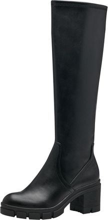 Tamaris Damen Langschaft-Stiefel bequem; BLACK, EU 36