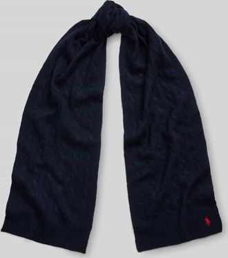 Polo Ralph Lauren Schal aus Schurwoll-Kaschmir-Mix mit Logo-Stitching