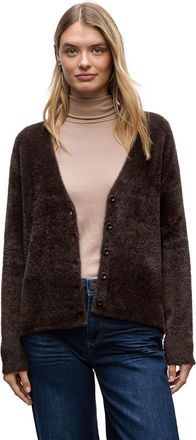Street One Damen 2515403 Kuscheliger V-Neck Cardigan, deep Roast Brown, 40