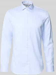 Jake*s Super Slim Fit Businesshemd aus reiner Baumwolle