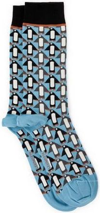 Bleuforêt Shawth auf Socken mit Mustern - blau