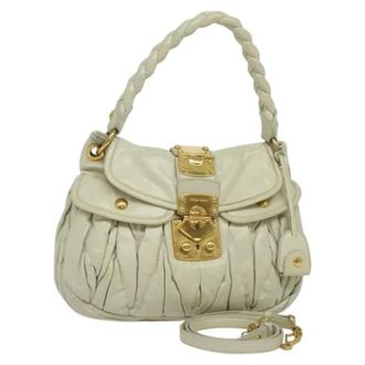 Miu Miu Pre-owned Leder Handtaschen - - Pre-owned - Damen - Wei&szlig; - ONE SIZE