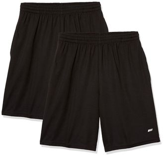 Amazon Essentials Herren Performance Tech leichte Shorts mit lockerer Passform (erhältlich in Big & Tall), 2er-Pack, Schwarz, Größe XXL
