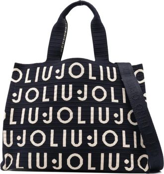 Liu Jo Femme, Sacs, Bleu, Taille: ONE Size L Tote Knitted Logo