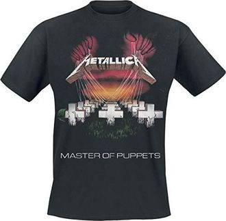 Metallica Master of PuppetSropean Tour 86_Men_BL_TS:2XL T-Shirt, Noir (Black Black), XX-Large Homme
