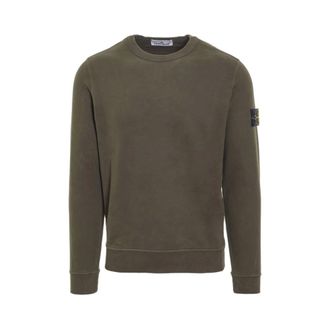 Stone Island Homme, Sweatshirts et sweats &agrave; capuche, Vert, Taille: L SweaT-shirt en Jersey de Coton