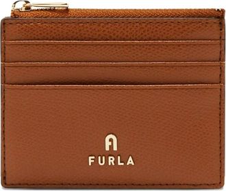 Furla Femme, Accessoires, Brun, Taille: ONE Size Camelia S Zipped Card Case