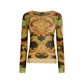 Etro Floral-print Long-sleeve Top
