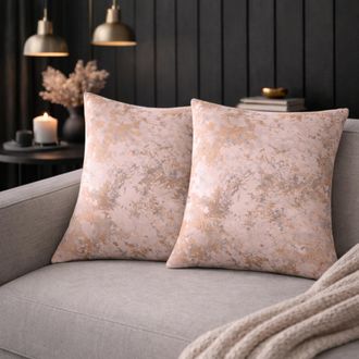 Home Fashion KISSENH&Uuml;LLE DEKOSTOFF JACQUARDGEM. Kiran, Polyester, Kupfer, 50 X 50 cm, 10