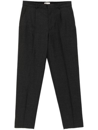Bally pantalon droit &agrave; design pliss&eacute; - Gris