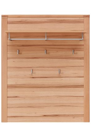 Linea Natura Garderobenpaneel, Buche, Holz, Holzwerkstoff, Kernbuche, massiv, 90x110x29 cm, Aufh&auml;ngem&ouml;glichkeit, Kleiderstange, Garderobe, Garderobenpaneele, Garde