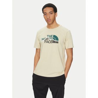 The North Face T-Shirt Mountain Line NF0A87NT Beige Regular Fit