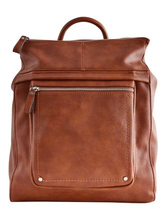 Next Damen Standard Rucksack im Kurier-Style Hellbraun one size