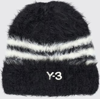 Yohji Yamamoto Gestreifter Bucket Hat aus recyceltem Polyester mit Logo