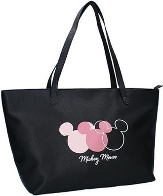 Kidzroom Sac de Shopping Forever Famous 32 cm Mickey Mouse, Courses Femme, Multicolore, 56