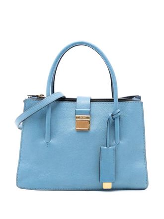 Miu Miu sac &agrave; bandouli&egrave;re Madras en cuir de ch&egrave;vre (2010-2025) - Bleu