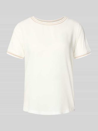 More & More T-Shirt aus Viskose-Elasthan-Mix mit Rundhalsausschnitt