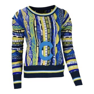Carlo Colucci Bunter Pullover mit Akzentuierungseffekt - - Knitwear - Herren - Mehrfarbig - L
