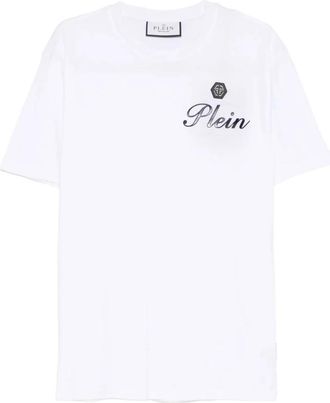 Philipp Plein T-Shirt mit Rundhalsausschnitt - - Tops - Herren - Wei&szlig; - M