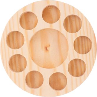 Garneck Halter für Ätherische Ölflaschen aus Robustem Kiefernholz Kleiner Organizer mit Fächern Zur Aufbewahrung Von und Parfümfläschchen Flaschenständer für 