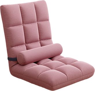Generic Verstellbarer Bodenstuhl mit R&uuml;ckenst&uuml;tze - leichte tragbare Liege f&uuml;r Erkerfenster Gaming Lesen und Meditieren - Verformungssichere R&uuml;ckenlehne f&uuml;r u