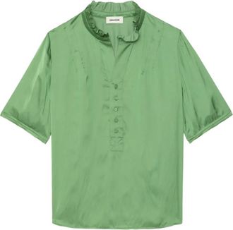 Zadig&Voltaire Topher Oberteil mit Rüschen - Grün