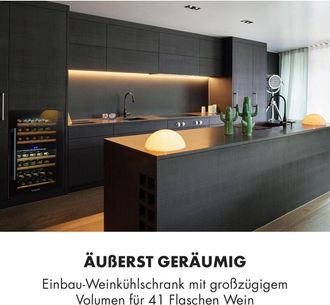Klarstein Klarstein - Weink&uuml;hlschrank 2 Zonen, 132L Getr&auml;nkek&uuml;hlschrank, Kleiner Einbau-Weinschrank Schmal, Wein-K&uuml;hlschrank mit Glast&uuml;r, Outdoor
