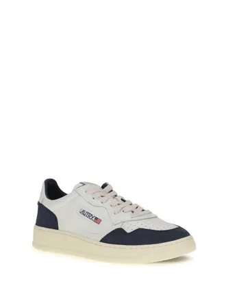 Autry Mens Medalist Low Sneakers Wht-Denim Wht/denim