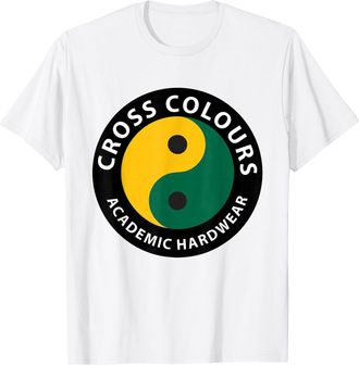 Cross Colours Yin Yang Circle Logo | Retro Grafik 1990er Vintage T-Shirt