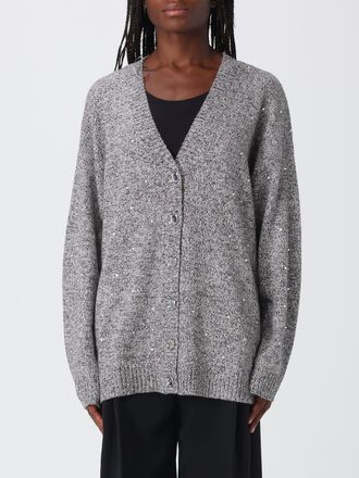 Pinko Cardigan en laine m&eacute;lang&eacute;e &agrave; encolure en V et strass
