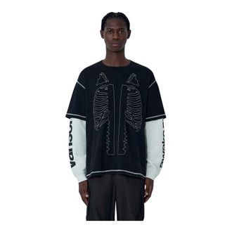 Awake NY Layered Graphic T-Shirt - - Tops - Herren - Schwarzk - M