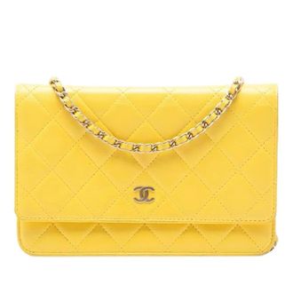 Chanel Pre-owned Wallet on Chain - - Pre-owned - Damen - Gelb - ONE SIZE