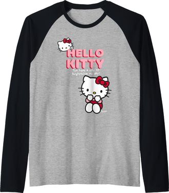 Hello Kitty Bright Day Peace Love Sweet Friendship Classic Raglan