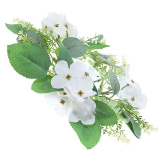 Cabilock Kerzenring Aus K&uuml;nstlichen Eukalyptusbl&auml;ttern Wei&szlig; Tischkranz Dekoration Hochzeit Wohnraum Deko