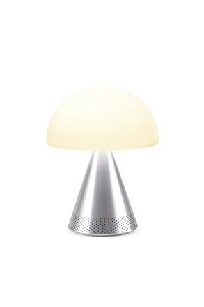 Lexon MINA L Audio Lampe Champignon Portable et Enceinte Bluetooth rechargeable, Lampe &agrave; poser sans fil avec 9 couleurs de lumi&egrave;re et Variateur dintensit&eacute;, 