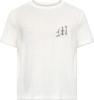 Misbhv Misbhv, Homme, Tops, Blanc, Taille: XL T-shirt avec imprim&eacute; et sequins brillants